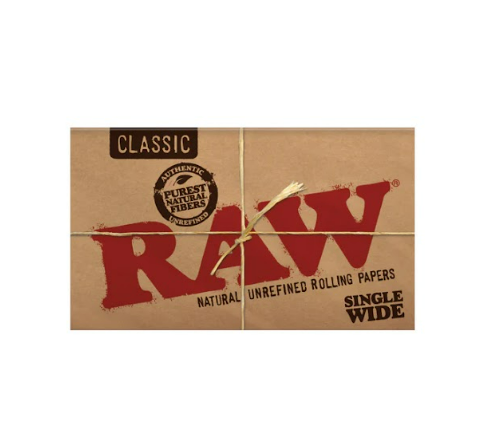 RAW ROLLING PAPER CLASSIC NATURAL UNREFINED 100 PCS – MR VAPE